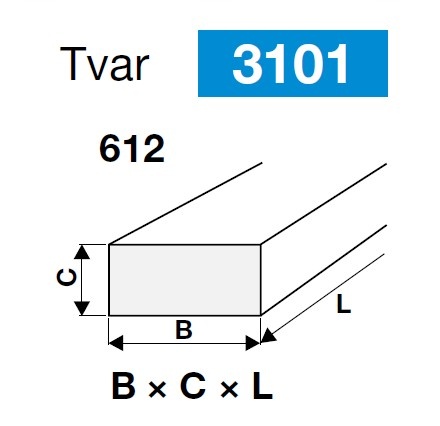Segment obdelníkový 80x25x150 99BA60K9V 430163 (8ks) TYROLIT